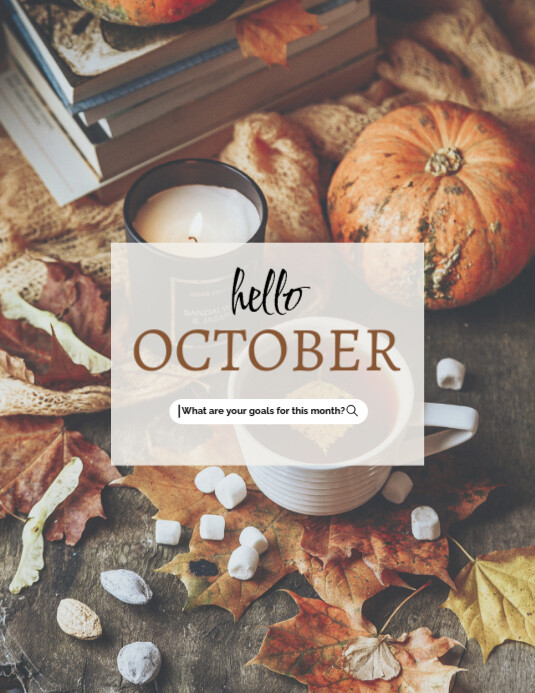 Hello October Template | PosterMyWall