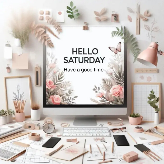Hello Saturday Template | PosterMyWall