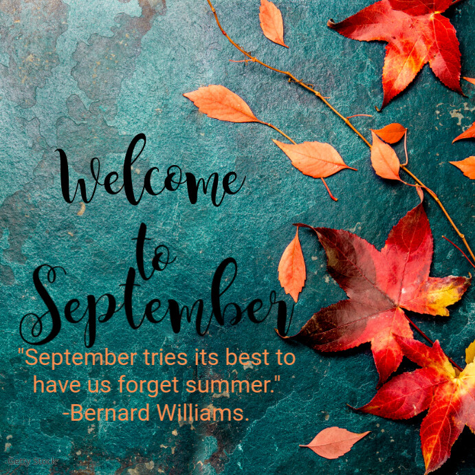 Modèle hello September (1) | PosterMyWall
