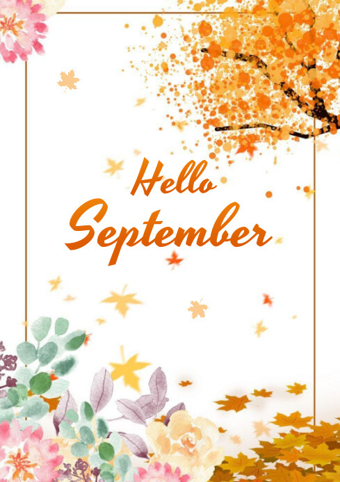 Hello September A4 เทมเพลต | PosterMyWall