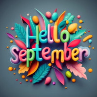 Hello September design Template | PosterMyWall