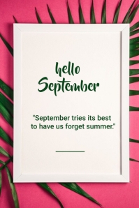 Hello September Template | PosterMyWall