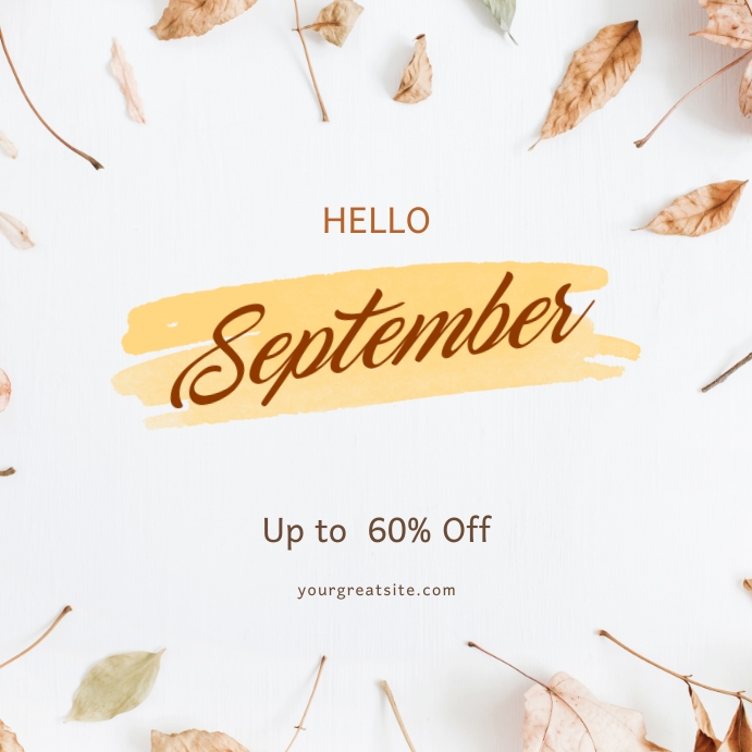 Plantilla de Hello September | PosterMyWall