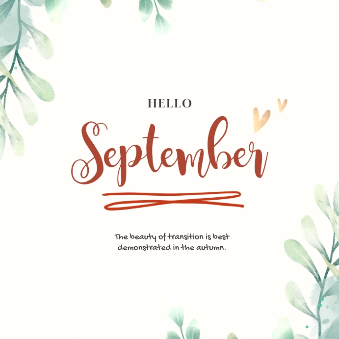Hello September Template | PosterMyWall