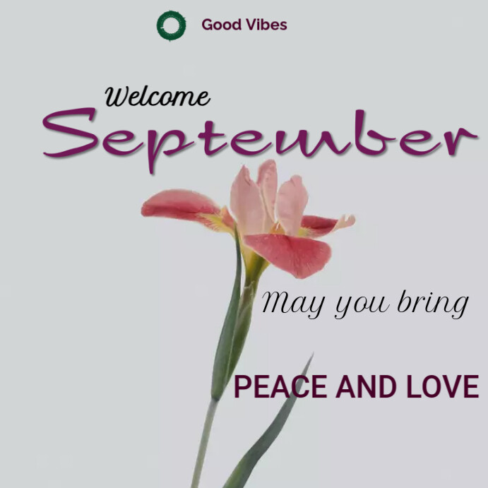 Hello September Template | PosterMyWall
