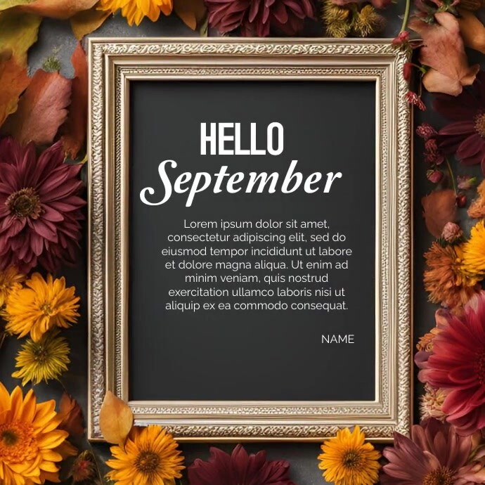 Modèle Hello September | PosterMyWall