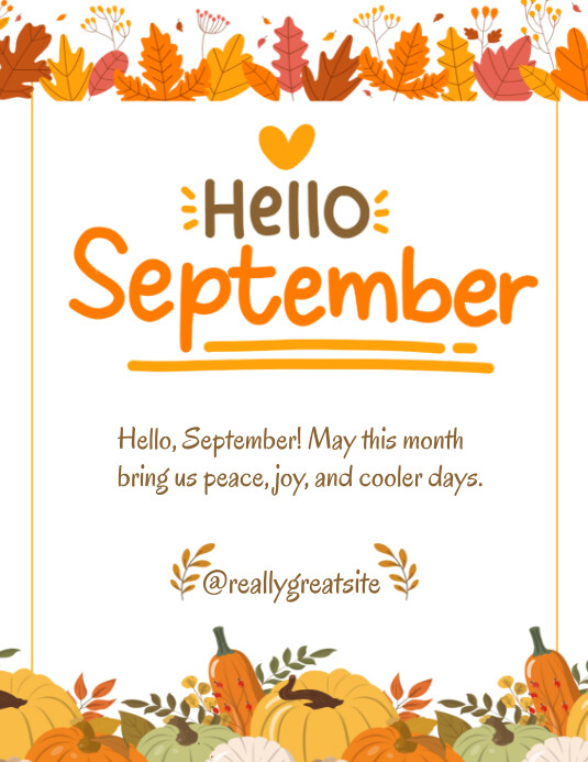 Copy of Hello September Flyer 2024 | PosterMyWall