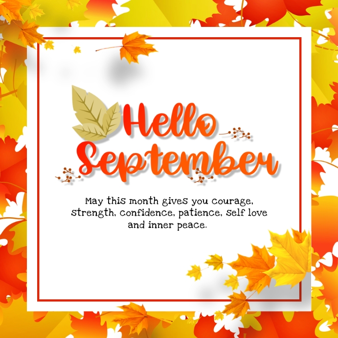 Plantilla de Hello September Greeting Instagram Post | PosterMyWall