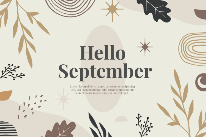 Hello September Greeting Poster Template | PosterMyWall