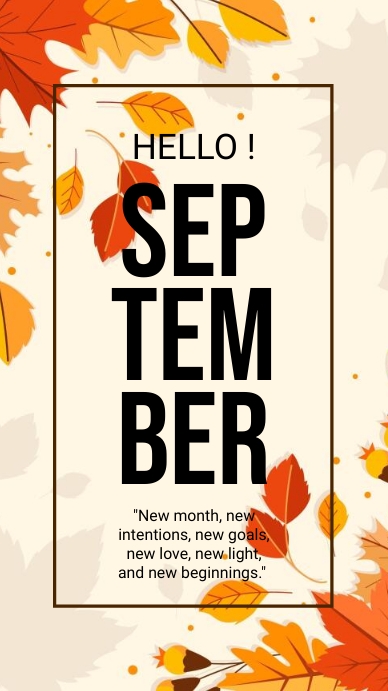 Hello September Instagram Story Template | PosterMyWall