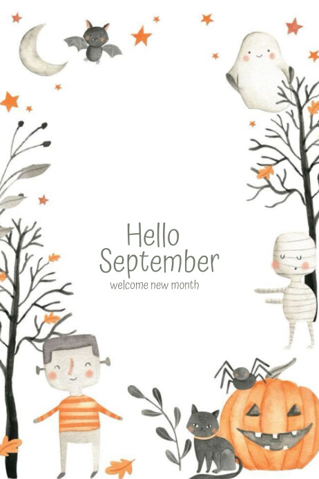 Hello September Poster Template | PosterMyWall