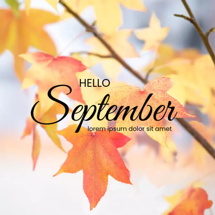 hello september template | PosterMyWall