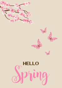 Hello Spring Banner Template | PosterMyWall