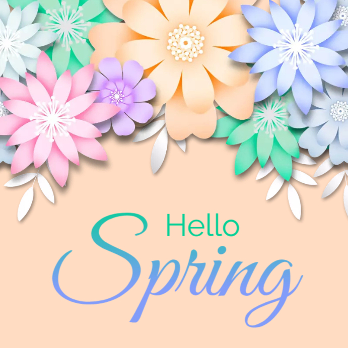 Hello Spring Banner Template | PosterMyWall