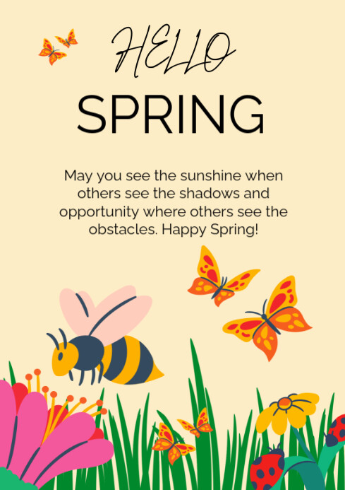 Copy of Hello spring break celebration | PosterMyWall