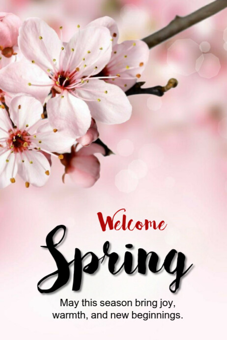 Copy of Hello spring card | PosterMyWall
