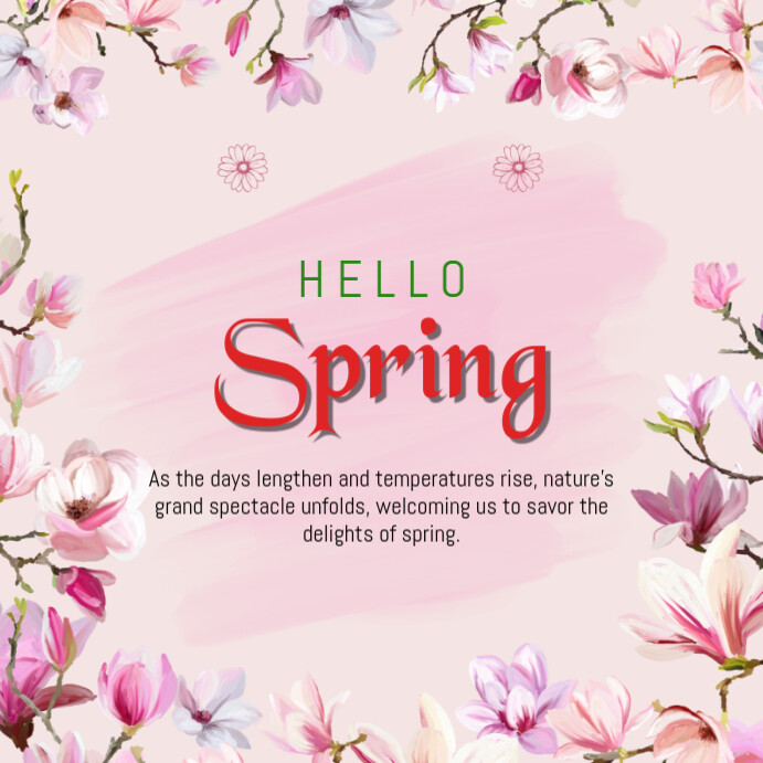 Plantilla de hello spring | PosterMyWall