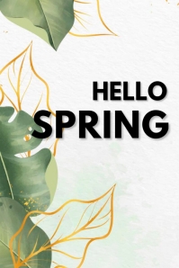 hello spring Template | PosterMyWall