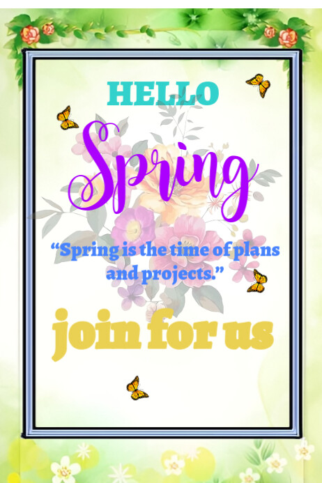 Copy of Hello Spring | PosterMyWall