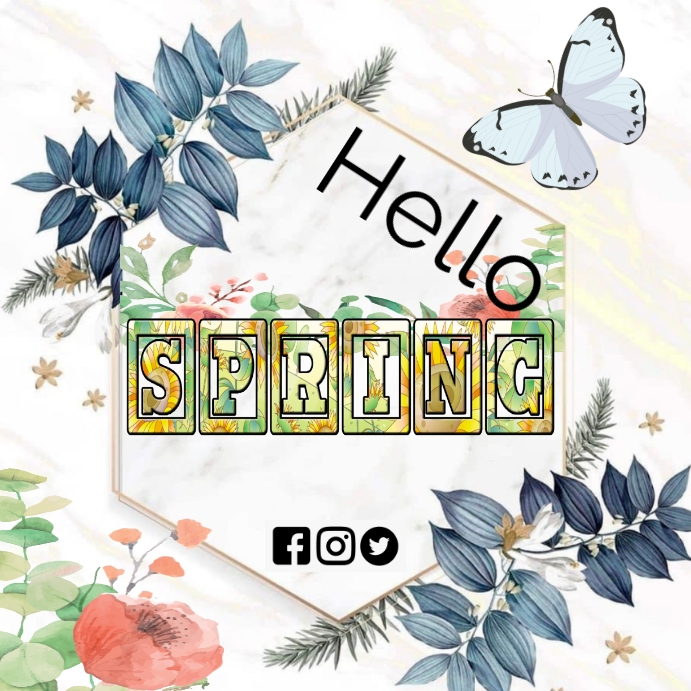 Plantilla de Hello Spring | PosterMyWall