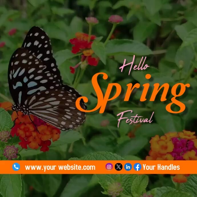 Hello spring Template | PosterMyWall