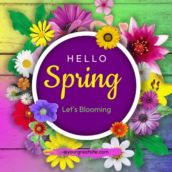 Hello Spring Template | PosterMyWall
