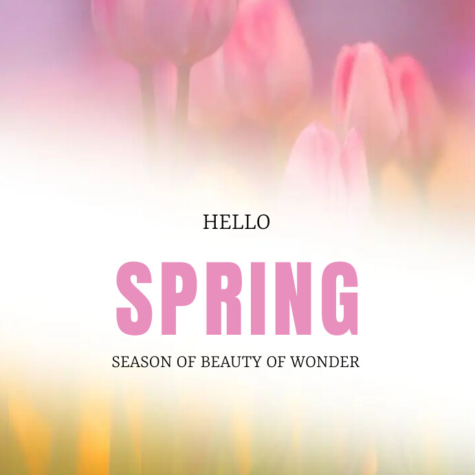 Hello Spring Template | PosterMyWall