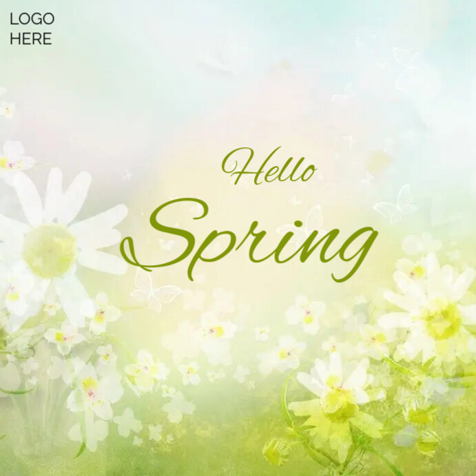 Hello Spring Template | PosterMyWall