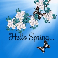 Hello spring Template | PosterMyWall