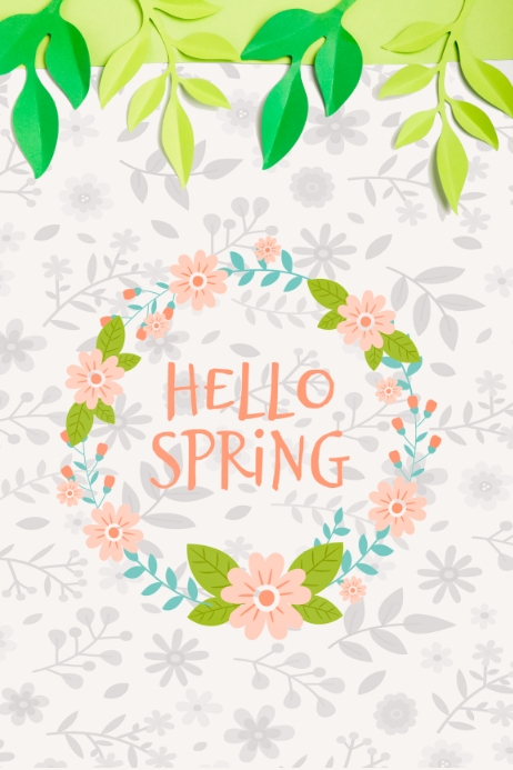 Hello Spring Template | PosterMyWall