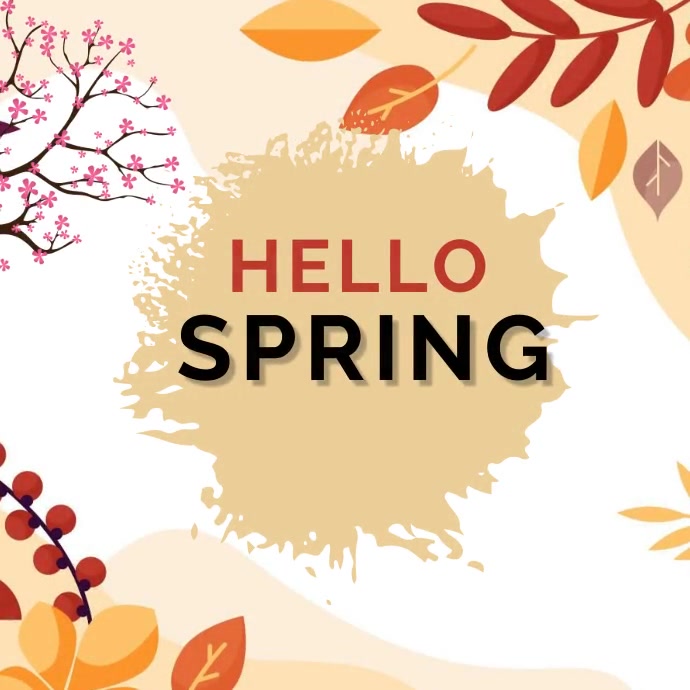 Hello Spring Template | PosterMyWall