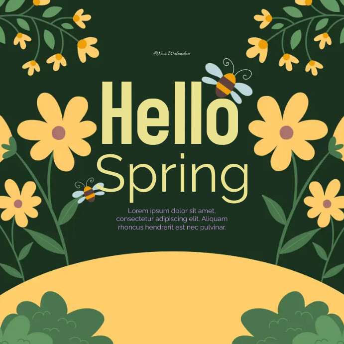 Plantilla de Hello spring | PosterMyWall