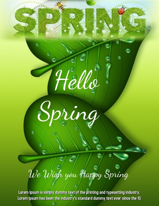 hello spring Template | PosterMyWall