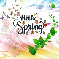 spring, hello spring Template | PosterMyWall