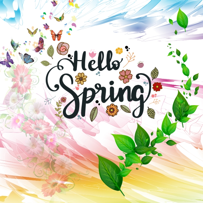 Plantilla de Hola Primavera | PosterMyWall