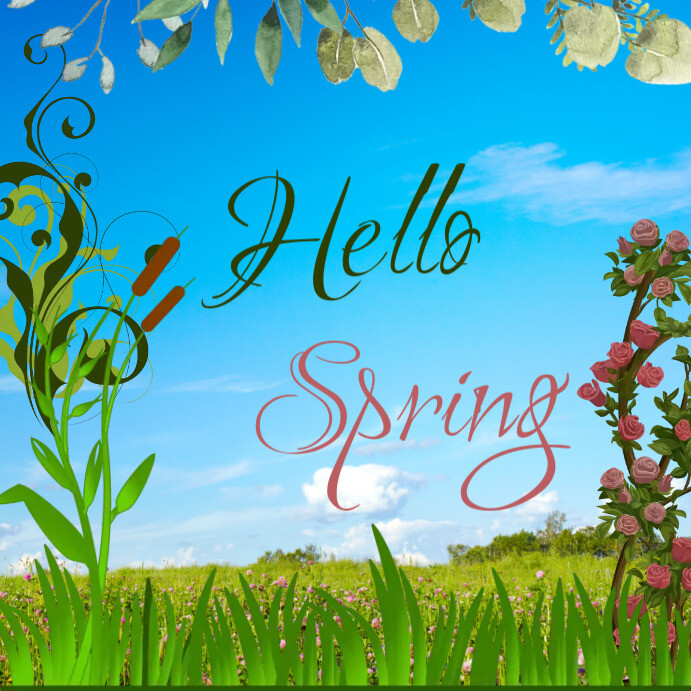 hello spring Template | PosterMyWall
