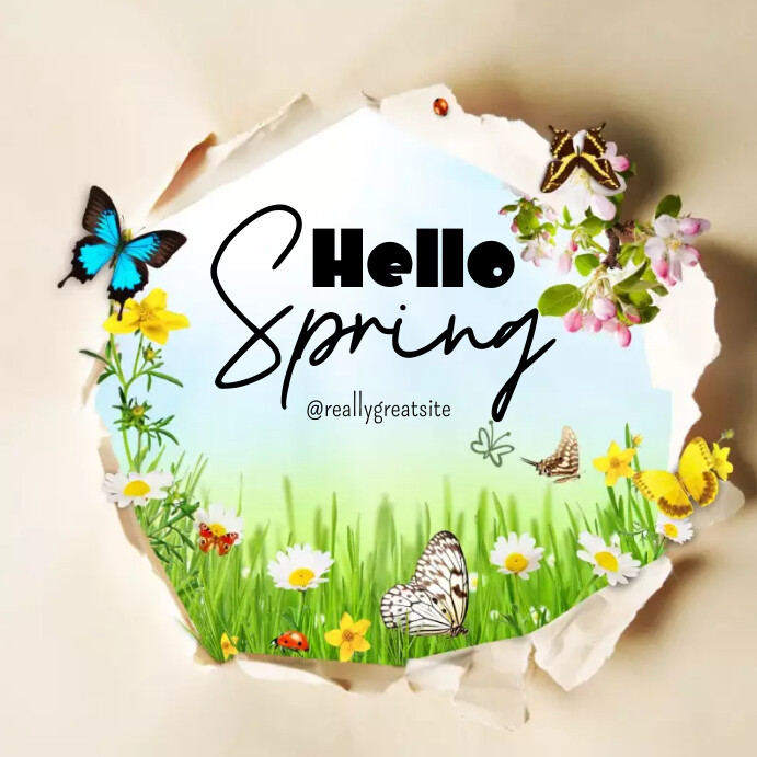 Plantilla de Hello Spring | PosterMyWall