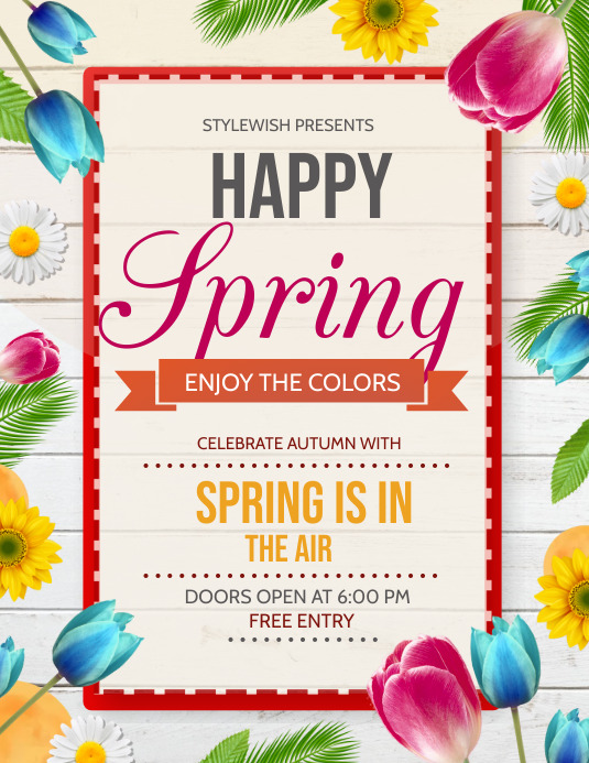 hello spring Template | PosterMyWall