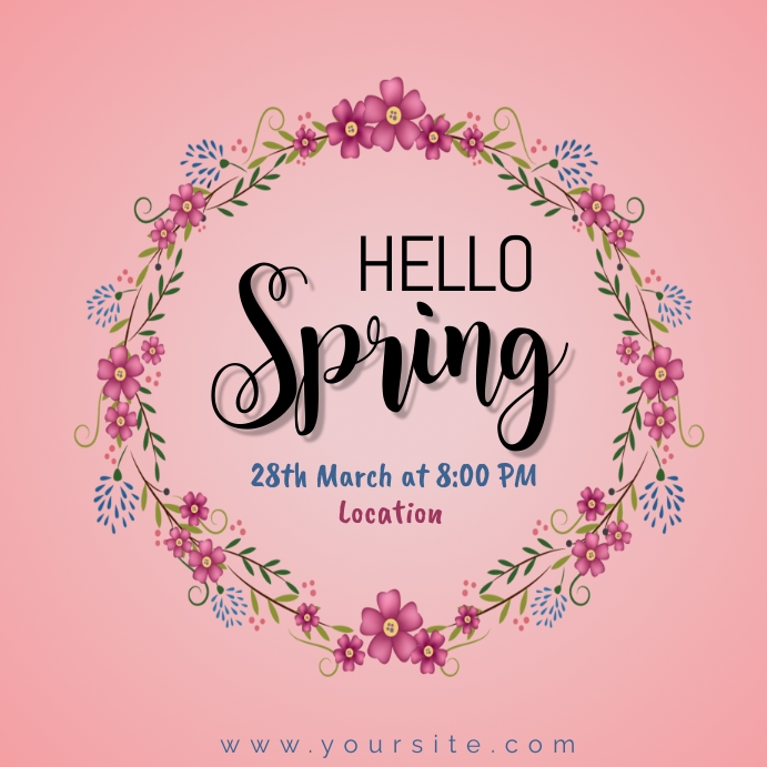 Hello Spring Template | PosterMyWall