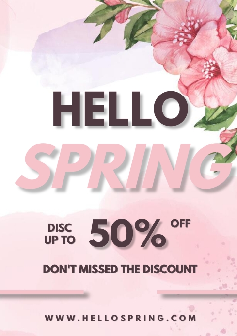 HELLO SPRING Template | PosterMyWall