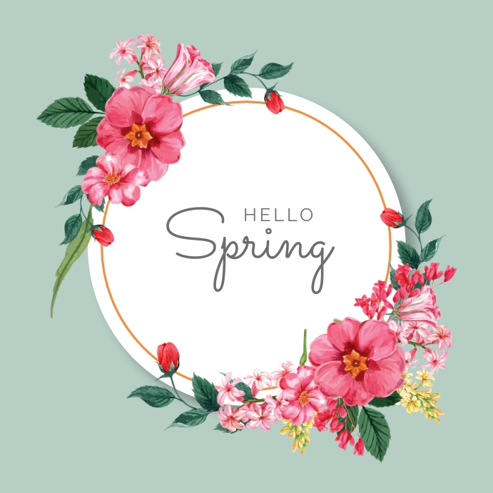 hello spring Template | PosterMyWall
