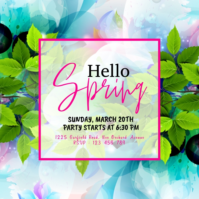Hello Spring Template | PosterMyWall