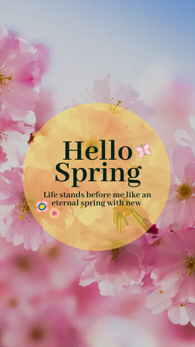 Hello Spring Template | PosterMyWall