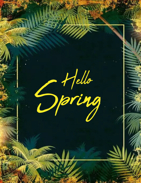 Hello Spring Template | PosterMyWall