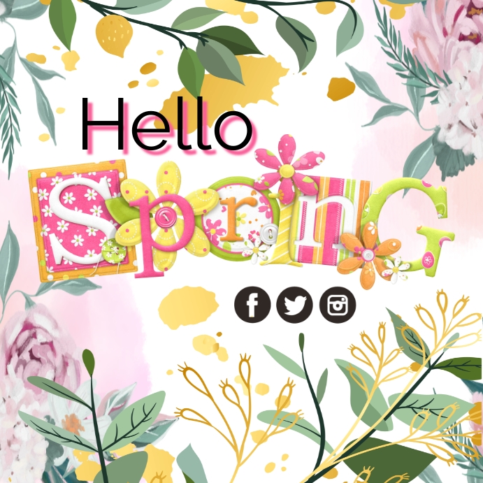 Plantilla de Hello Spring | PosterMyWall