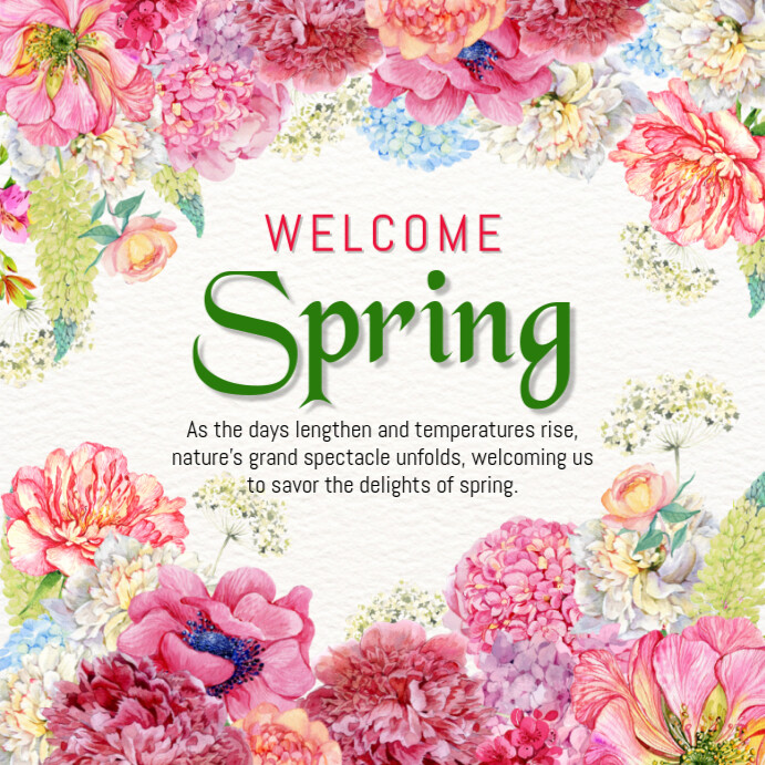 hello spring Template | PosterMyWall