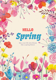Hello Spring Template | PosterMyWall