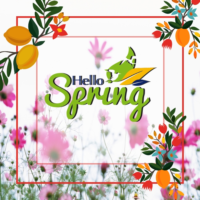 Hello Spring Template | PosterMyWall