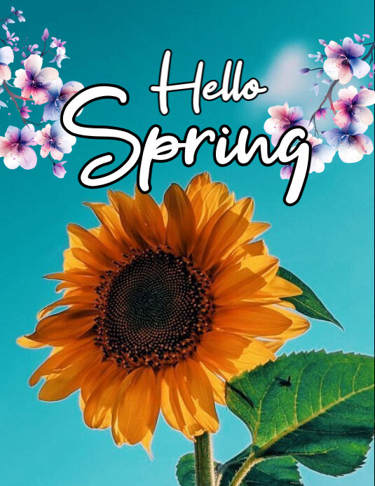 hello spring Template | PosterMyWall