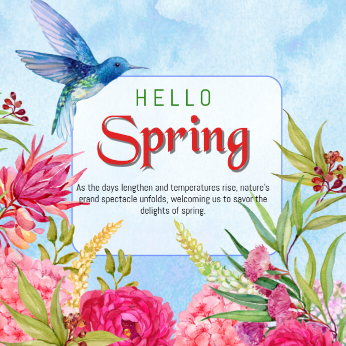 Copy of hello spring | PosterMyWall